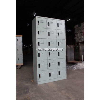 18 Compartment Steel Locker KL | Steel Furniture KL