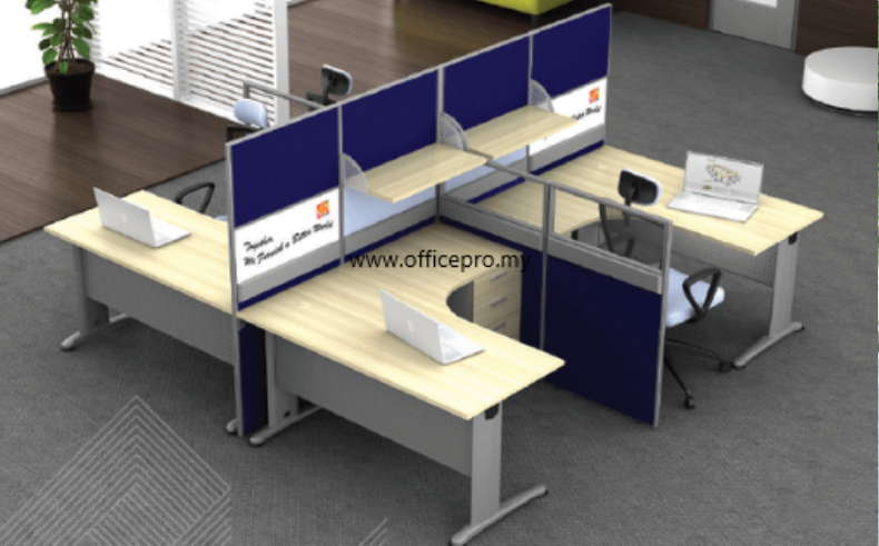 Workstation Office Cluster Of 4 Seater | Office Cubicle | Office ...