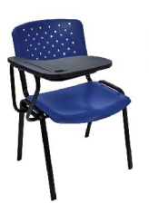 study chair with writing pad