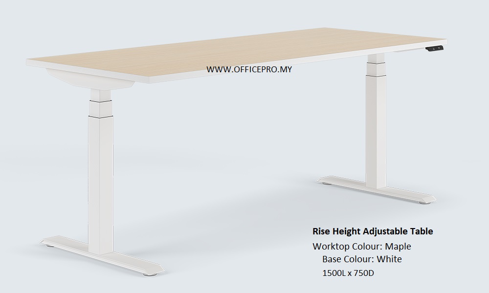 Rise Height Adjustable Table With Modesty & Cable Management (Full Set ...
