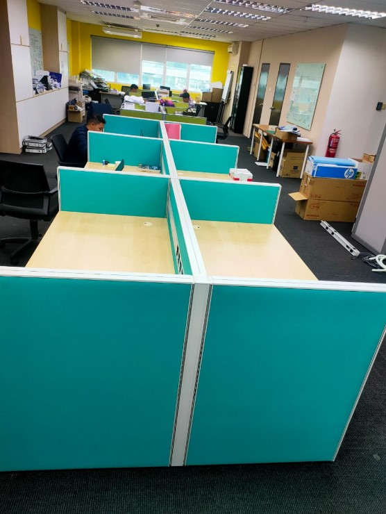 Office Furniture Kelana Jaya Office Workstation Table Cluster Of 6 ...